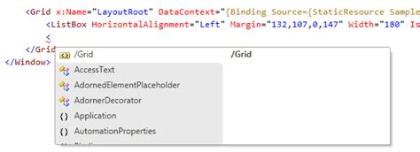 Thomas Lebrun Blend XAML Code Intellisense In Expression Blend 3