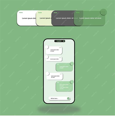 Premium Vector Minimal Messaging App Design In Green Tone