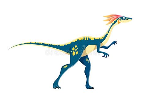 Cartoon Compsognathus Dinosaur Comical Character Stock Vector Illustration Of Reptile Lizard