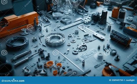 Components And Tools Lying On Workbench Suggesting Innovative