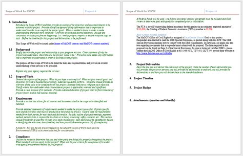 Statement Of Work Templates 13 Free Sample Templates My Word Templates