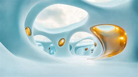 Organic Shapes And Openings In Abstract Architectural Design Stock Image Image Of Futuristic
