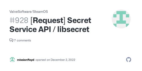Request Secret Service Api Libsecret · Issue 928 · Valvesoftware