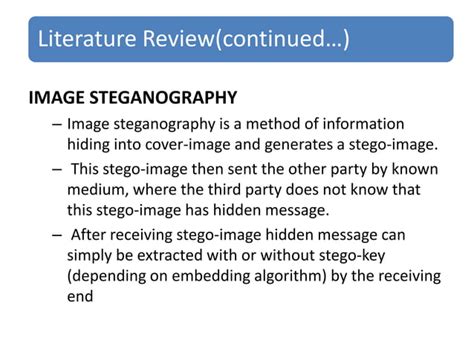 A Secured Rgb Image Steganography Using Secret Key Ppt