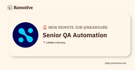 Hiring Senior Qa Automation Nearsure