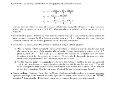 Solved - Problem 1 (2 points) Consider the following system | Chegg.com