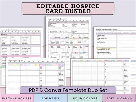 Hospice Care Organizer Set For Hospice And Home Health Nurses Brain