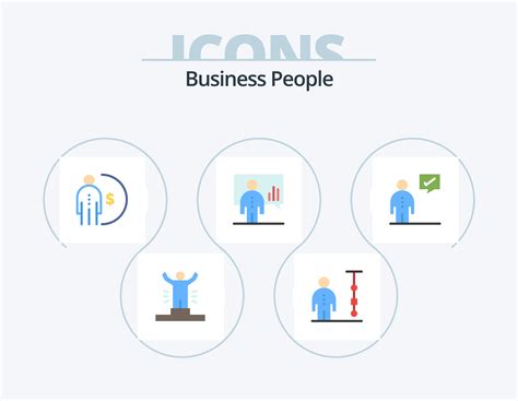 Business People Flat Icon Pack 5 Icon Design Chart Analytics