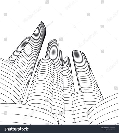 Linear Architecture Design Stock Vector Royalty Free 1222922863 Shutterstock
