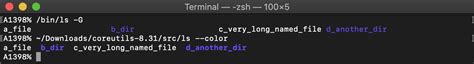 Macos Is It Possible To Fix The Spacing When Using Ls With Colored