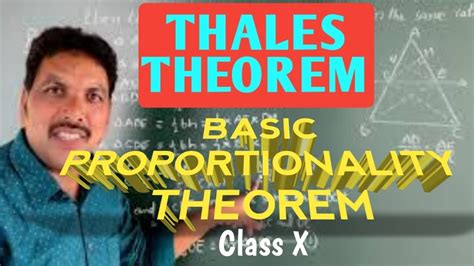Basic Proportionality Theorem Bpt Thales Theorem In Class X Mathematics Similar Triangles