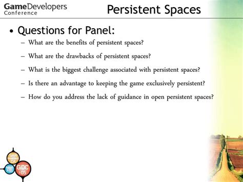 Persistent Vs Instantiated Spaces The Great Online Game Debate Ppt