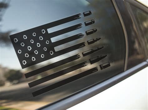Bullet Flag Car Decal Sticker For Cars Laptop Vehicle Custom