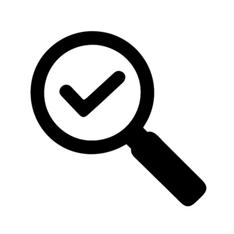 Magnifying Glass With A Checkmark Pictogram Premium Ai Generated Vector