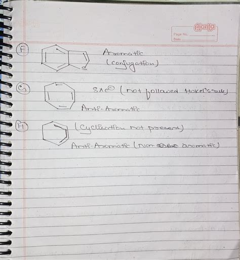 Solved Identify All Aromatic Molecules And Identify All Anti Aromatic