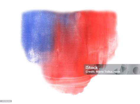 빨간색과 파란색을 혼합하여 생생한 브러시 스트로크 많은 나라의 국기 색상 추상 수채화 그림 그림은 흰색에 고립되어 있습니다 창의적인 프로젝트의 경우 텍스처 7월 4일에 대한