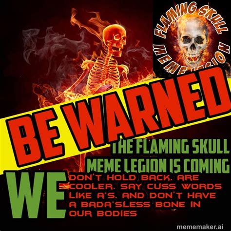 Flaming Skull Meme Legion Rthepack