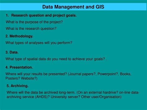 PPT Data Management And GIS PowerPoint Presentation Free Download ID 1349963
