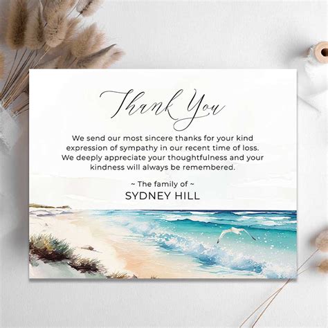 Beach Scene Thank You Cards Thank You Cards Order Online Truly