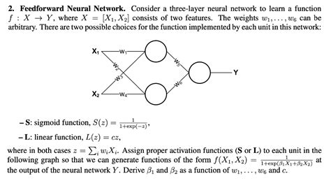 solved 2 feedforward neural network consider a three layer