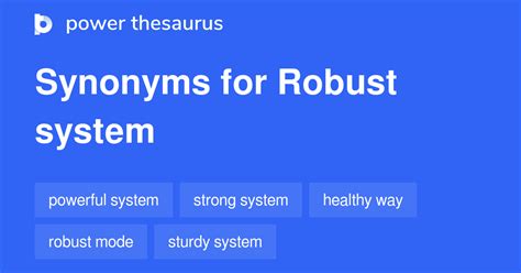 Robust System Synonyms 153 Similar Phrases