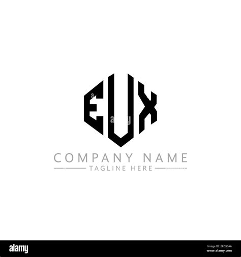 Eux Letter Logo Design With Polygon Shape Eux Polygon And Cube Shape