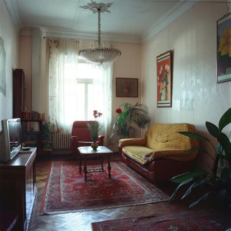 Interior Of Typical Soviet Style Apartment Old Soviet Russian Living