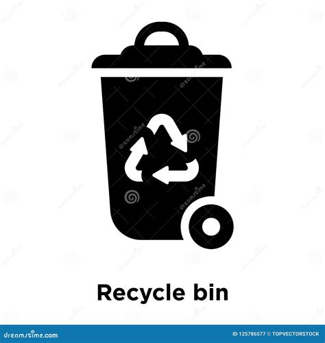 Recycle Bin Icon Vector Isolated On White Background Logo Concept Of
