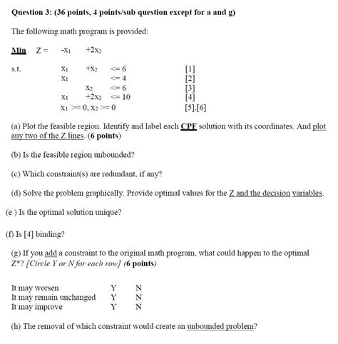 Solved Question 3 36 Points 4 Pointssub Question Except