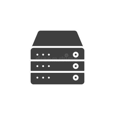 Database Server Filled Outline Icon Stock Vector Illustration Of Flat
