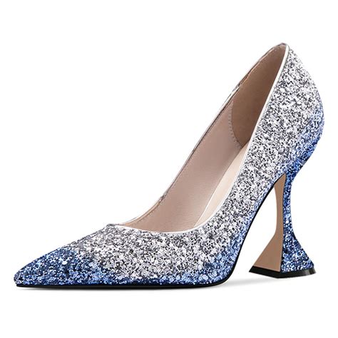 Blue Sparkly Pumps