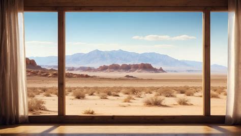 Premium Photo Vast Desert Vista Inspiring Window View Of Adventure