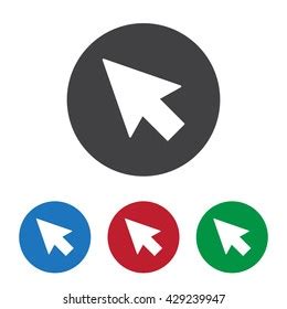 Cursor Pointer Icon Circle Mouse Arrow Stock Vector Royalty Free Shutterstock