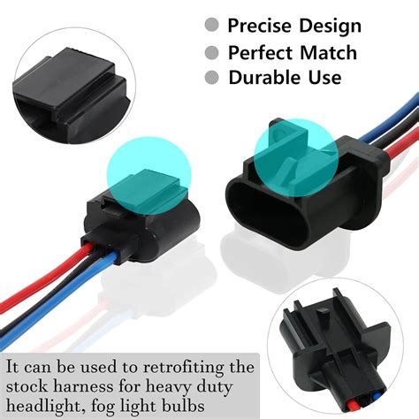 H13 Led Headlight Socket Male And Female Adapter Wiring Harness Connecto