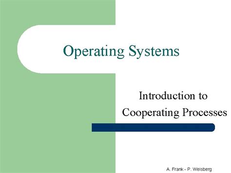 Operating Systems Introduction To Cooperating Processes A Frank