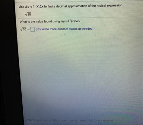 solved use ayuf x ax to find a decimal approximation of the