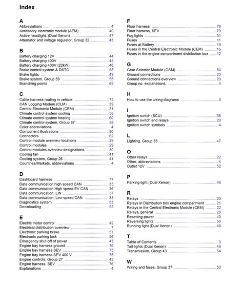 Volvo C30 Electric Vehicle Pdf Wiring Diagrams 2012 2013