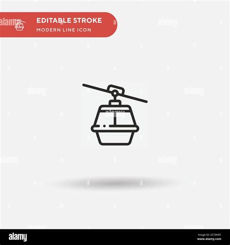 Cable Car Simple Vector Icon Illustration Symbol Design Template For Web Mobile Ui Element