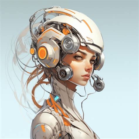premium photo girl aigenerated futuristic game character