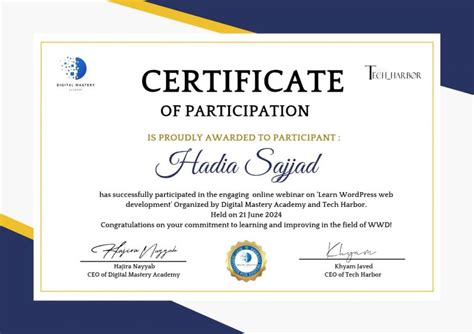 Hadia Sajjad On Linkedin Wordpress Certificate