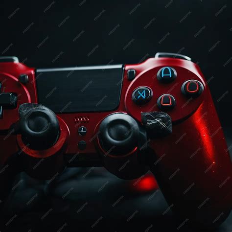 Black And Red Game Controller Xz Premium Ai Generated Image