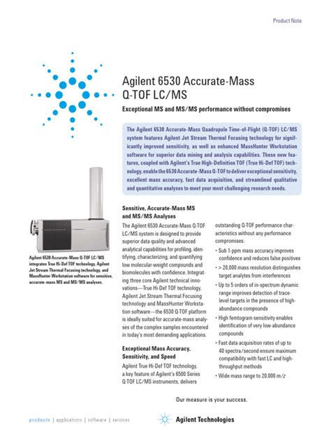 Agilent 6530 Accurate Mass Pdf Liquid Chromatographymass Spectrometry Metabolomics