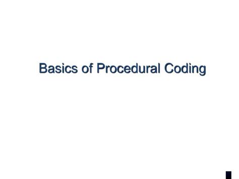 PDF Basics Of Procedural Coding Zohomycollege Zohosites Com Files 7 Basics Of Procedural