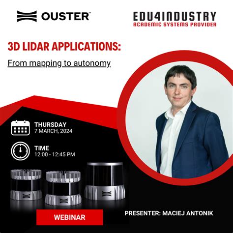 Webinar 3d Lidar Applications From Mapping To Autonomy Edu4industry