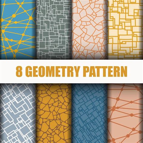 8 Set Geometry Pattern 465980 Vector Art At Vecteezy