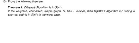 Solved Prove The Following Theorem Theorem Chegg Com