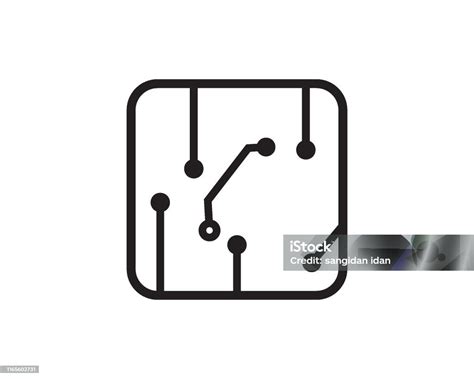 회로 기판 선 Cpu 칩 아이콘 로고 일러스트 벡터 0명에 대한 스톡 벡터 아트 및 기타 이미지 0명 Cpu 개념