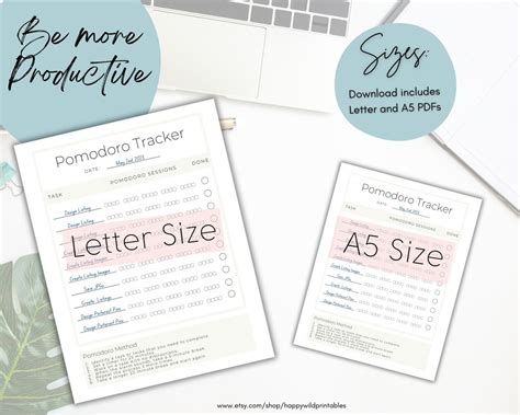 Pomodoro Task Tracker Printable Printable Pomodoro Worksheet Pomodoro Method Adhd Digital