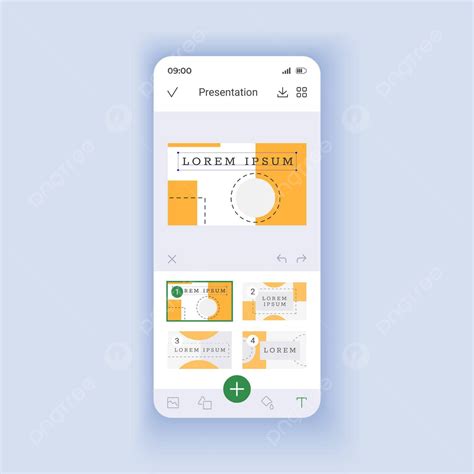 presentation making light smartphone interface vector template data