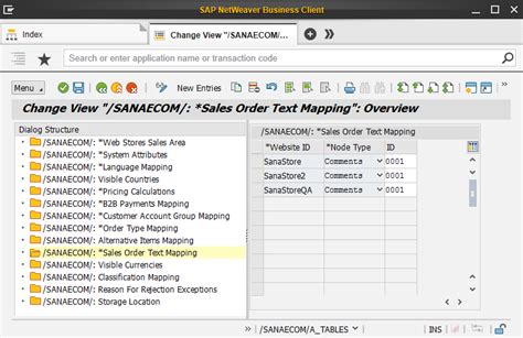 Sales Order Text Mapping